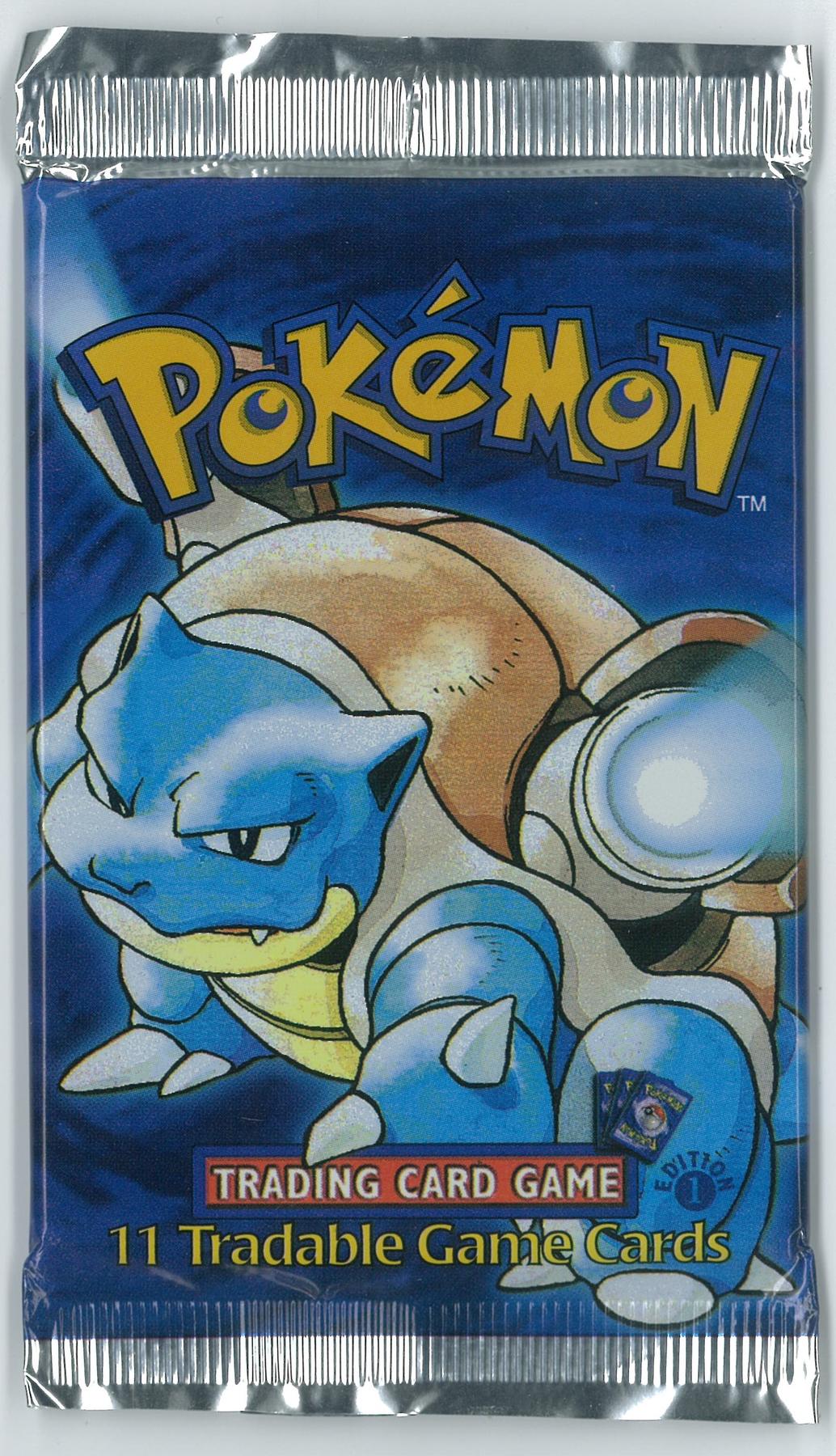 Pokemon Base Set 1 FIRST EDITION Booster Pack Blastoise Art
