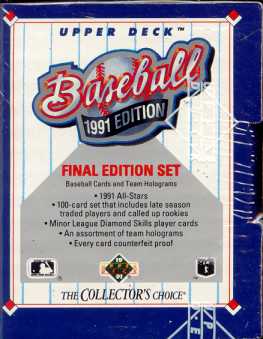 1991 Upper Deck Final Edition Baseball Factory Set | Da Card World