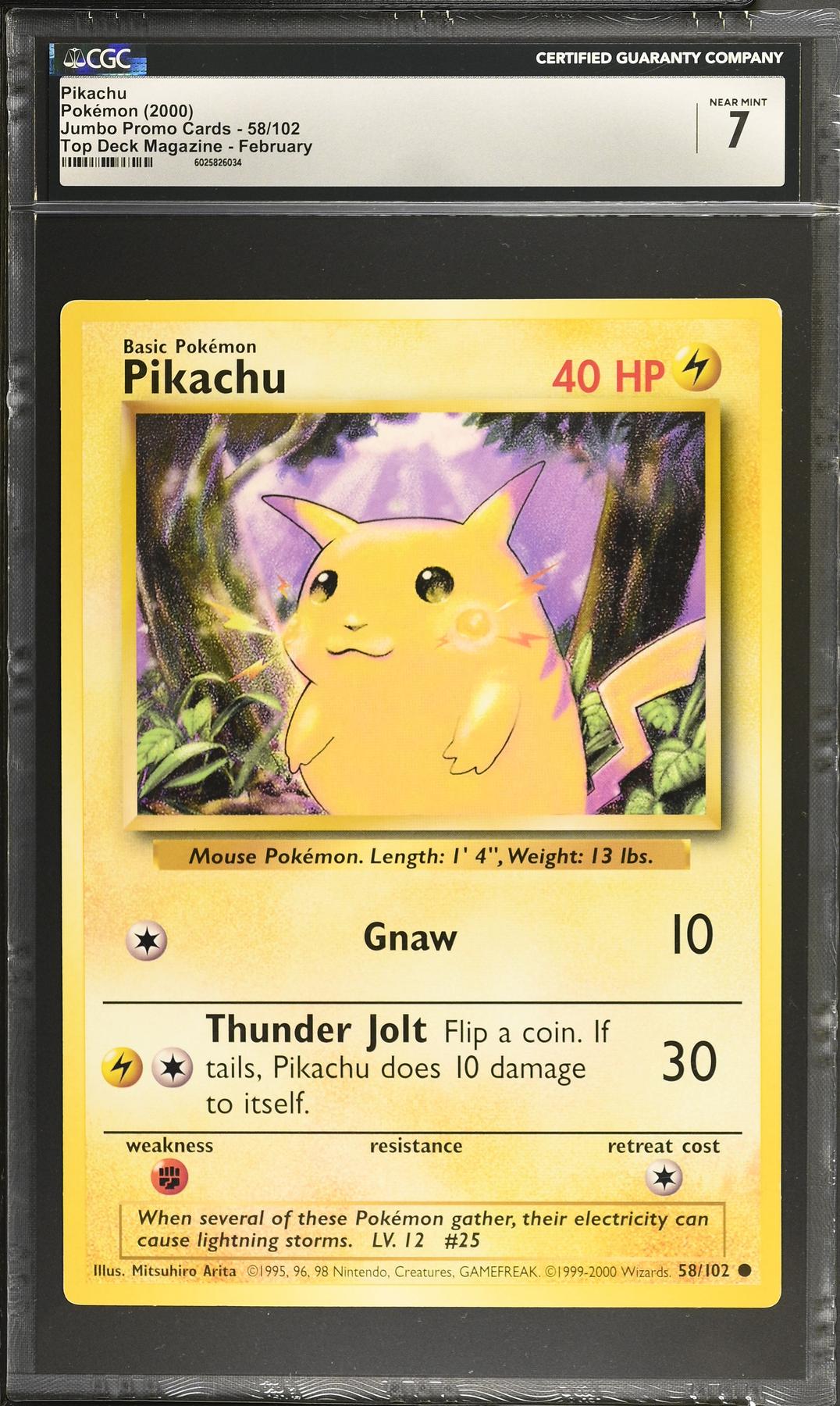 Pokemon Top Deck Magazine Comics Promo Pikachu JUMBO OVERSIZED CGC 7 * ...
