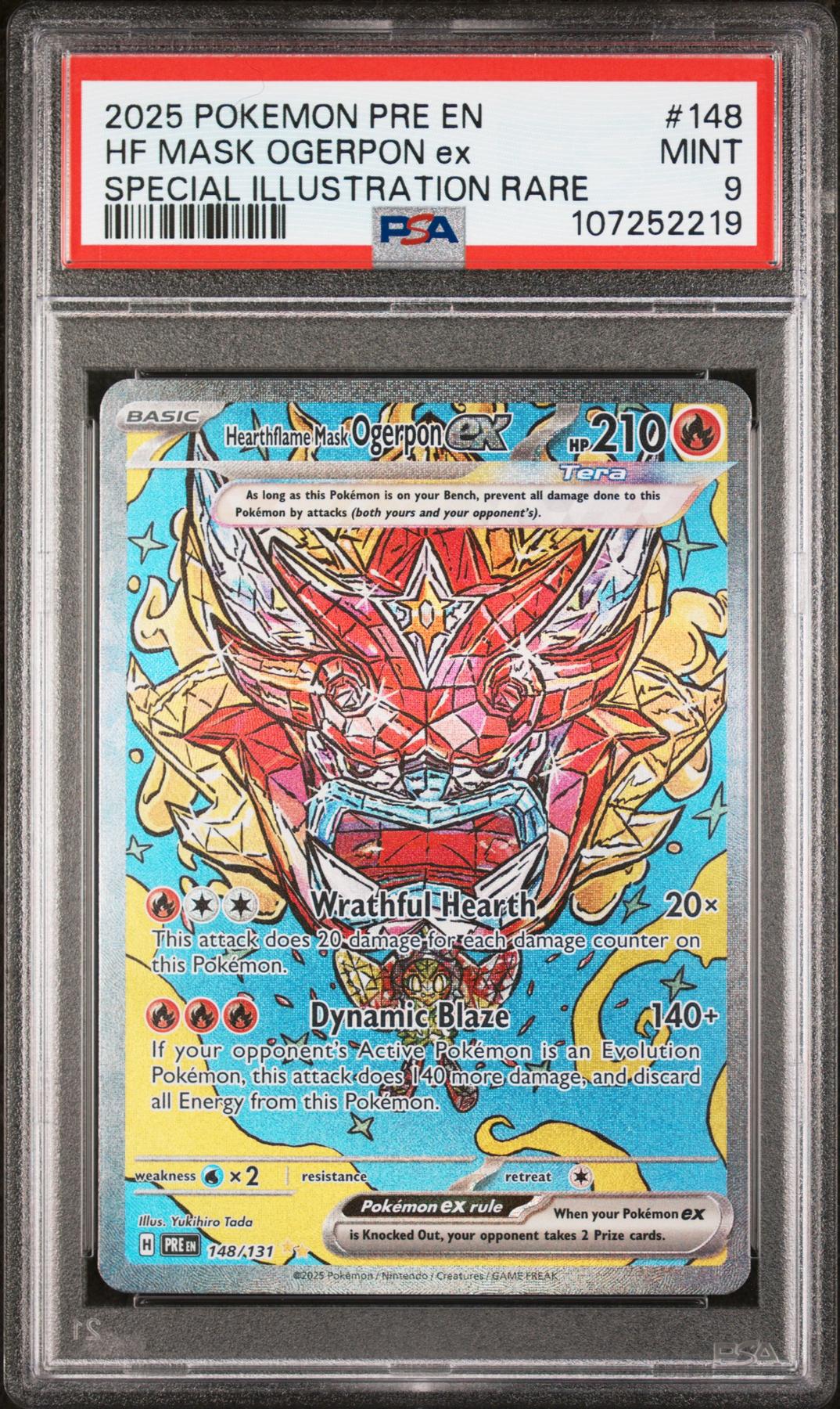 2025 Pokemon Prismatic Evolutions HF Mask Ogerpon ex PSA 9 #148 | DA ...
