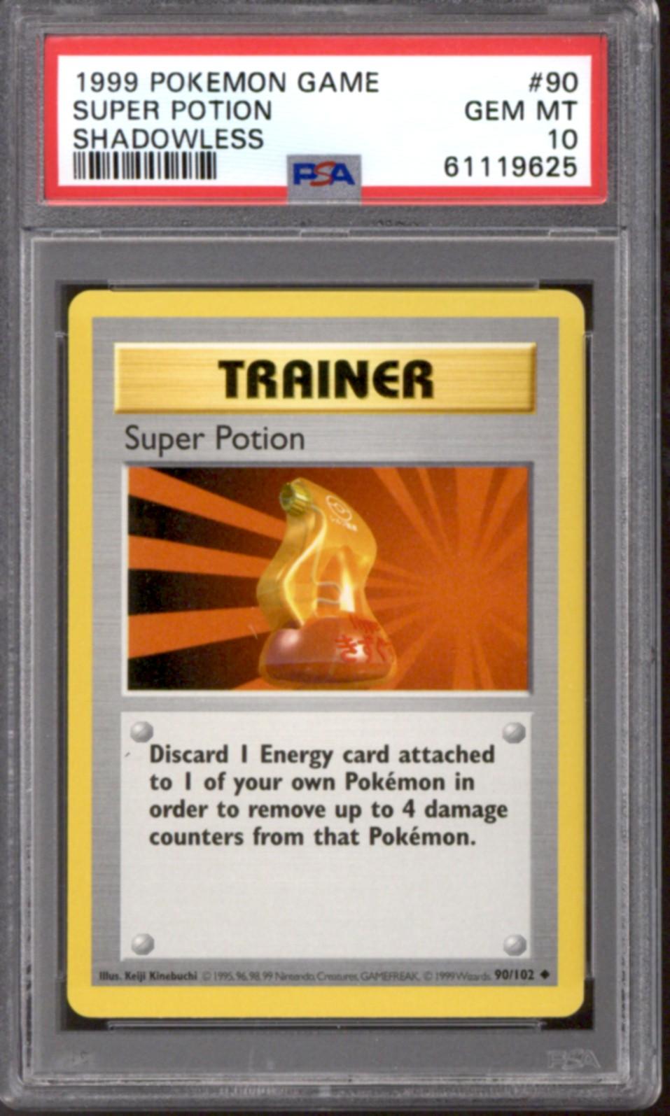 Pokemon Base Set Shadowless Super Potion 90/102 PSA 10 GEM MINT | DA ...