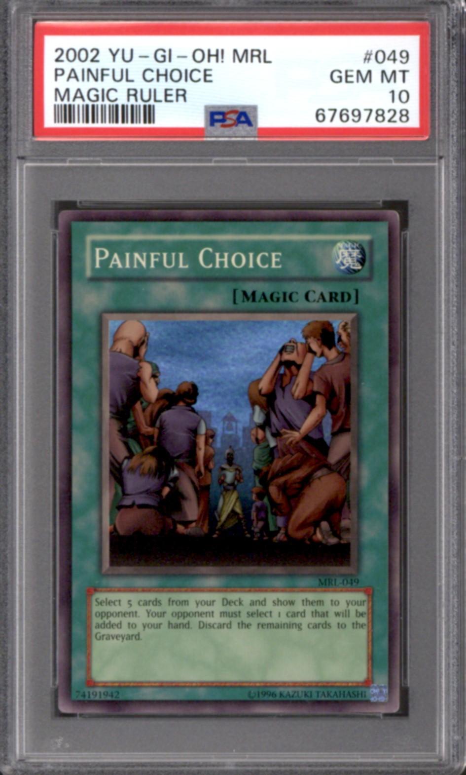 Yu-Gi-Oh Magic Ruler Painful Choice MRL-049 PSA 10 GEM MINT POP 12 | DA ...