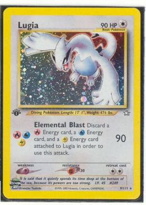 Pokemon Neo Genesis 1st Edition Single Lugia 9/111 - SLIGHT PLAY (SP ...