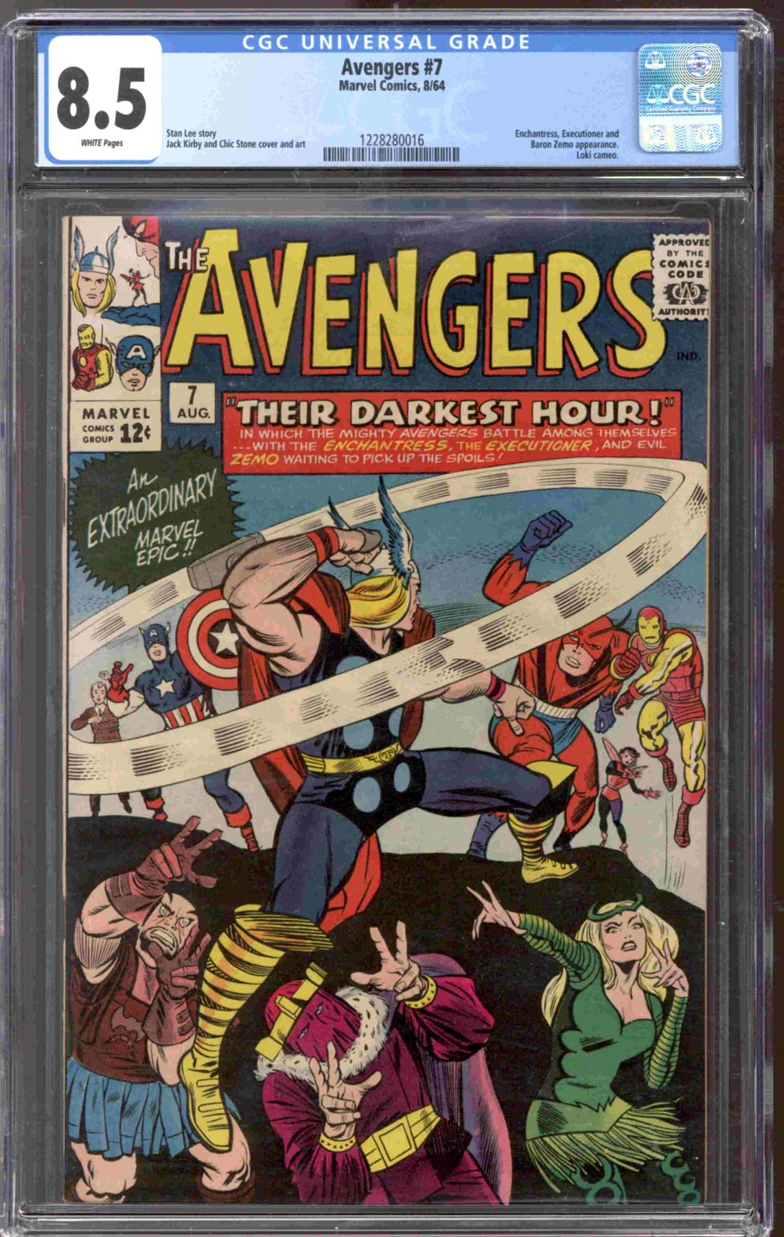 Avengers #7 CGC 8.5 (W) *1228280016* | DA Card World