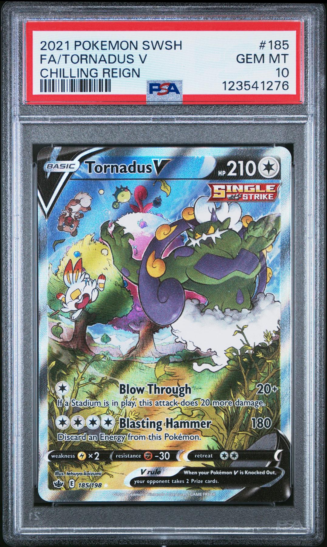 2021 Pokemon Chilling Reign Tornadus V #185 PSA 10 | DA Card World