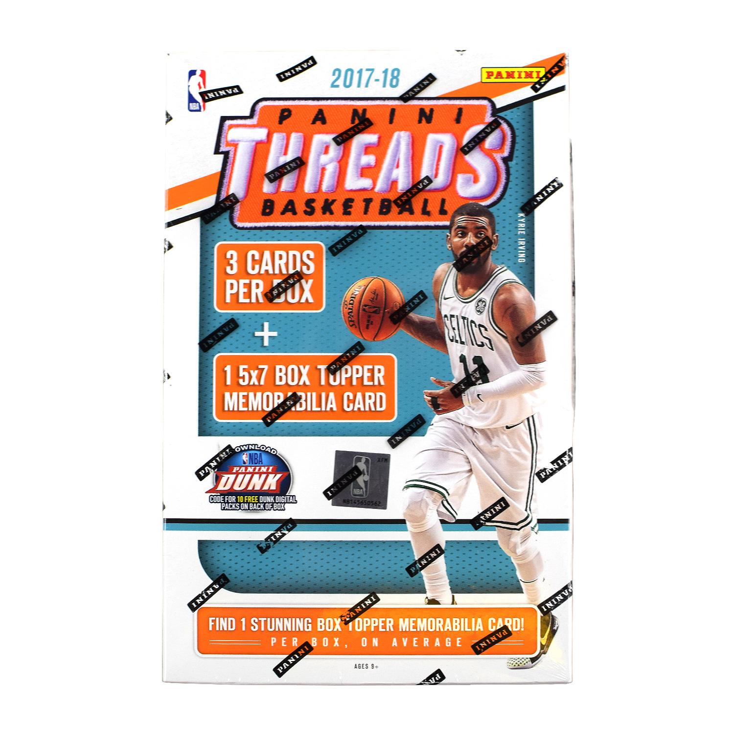 2017/18 Panini Threads Basketball 5x7 Jumbo Jersey Blaster Box | DA ...