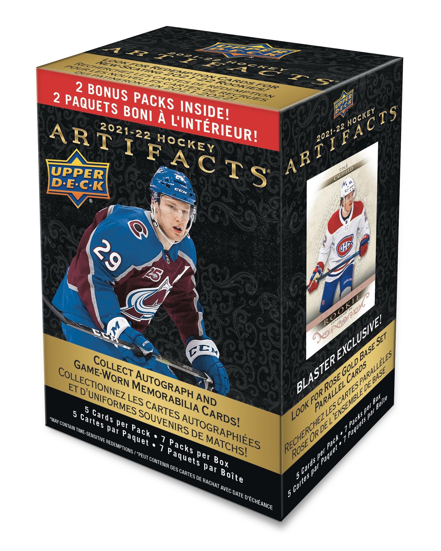 2021 22 Upper Deck Artifacts Hockey 7 Pack Blaster 20 Box Case Presell 2021-22-upper-deck-artifacts-hockey-7-pack-blaster-20-box-case-presell