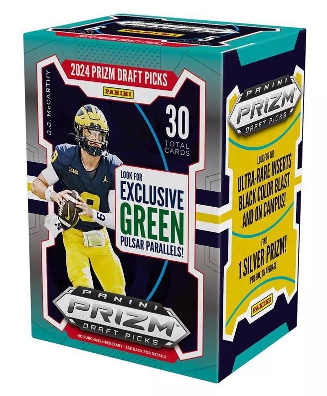 2024 Panini Prizm Draft Picks Football 6-Pack Blaster Box (Green Pulsar ...