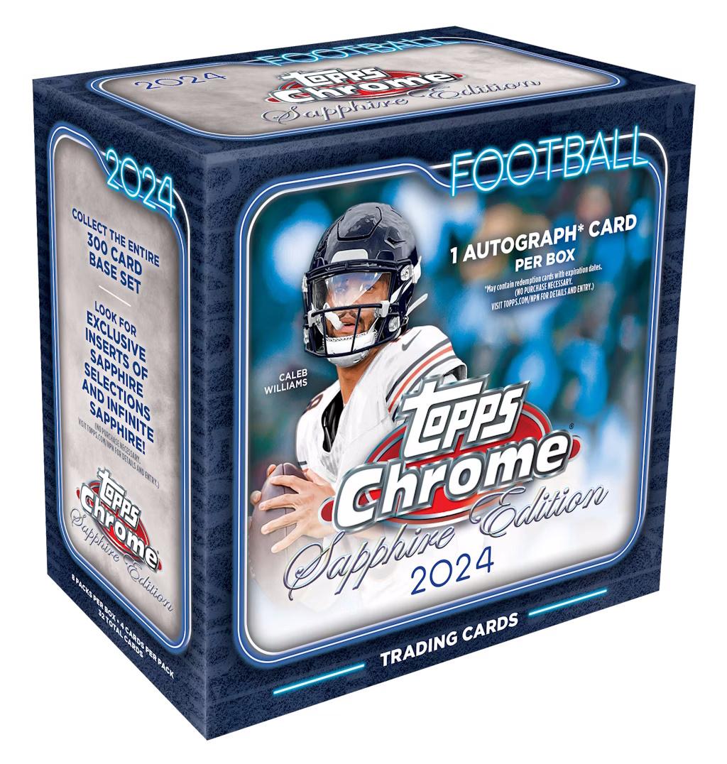 2024 Topps Chrome Sapphire Edition Football Hobby 10-Box Case | DA Card ...