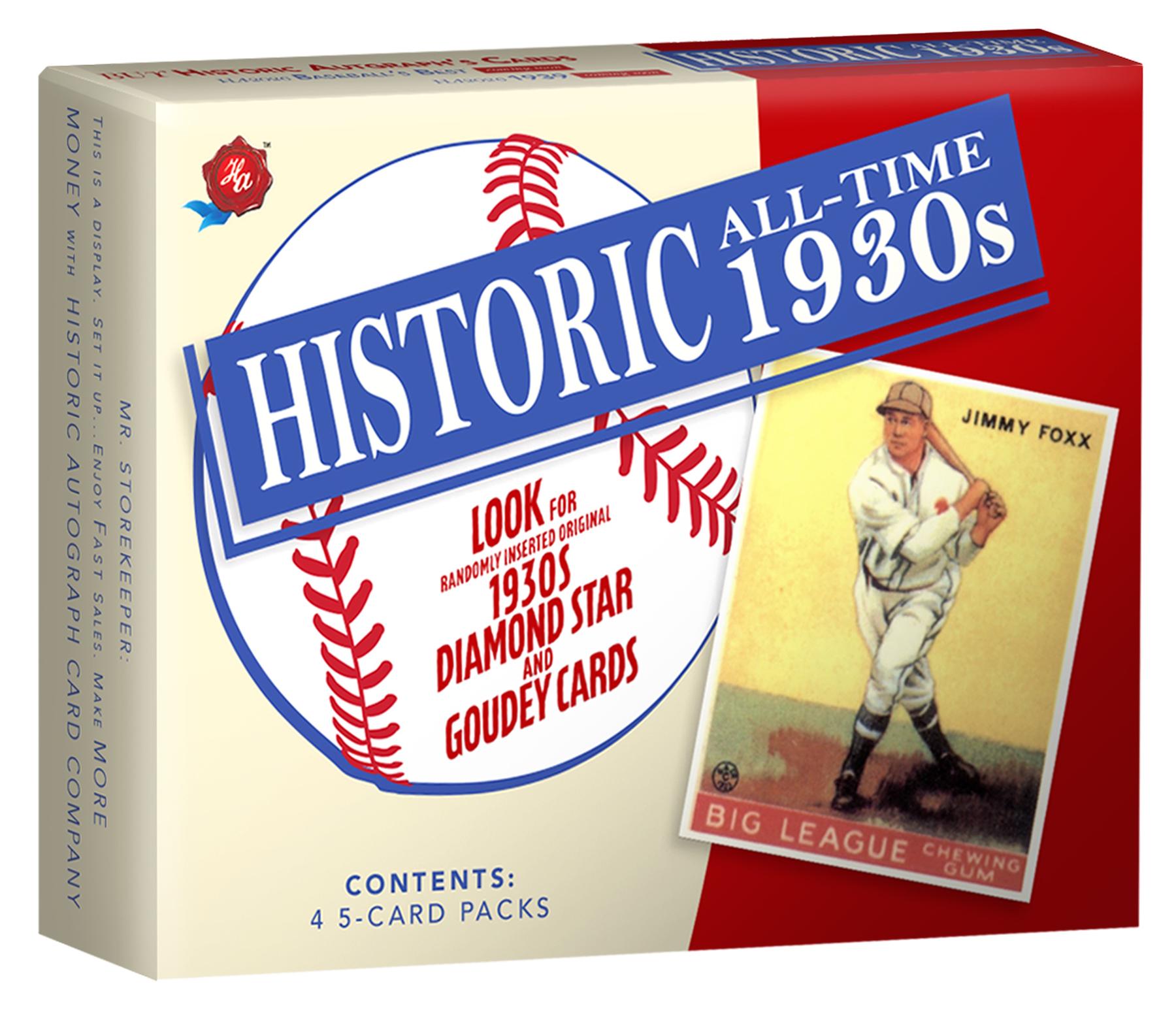 2026 Historic Autographs All-Time 1930's Baseball Hobby 24-Box Case ...