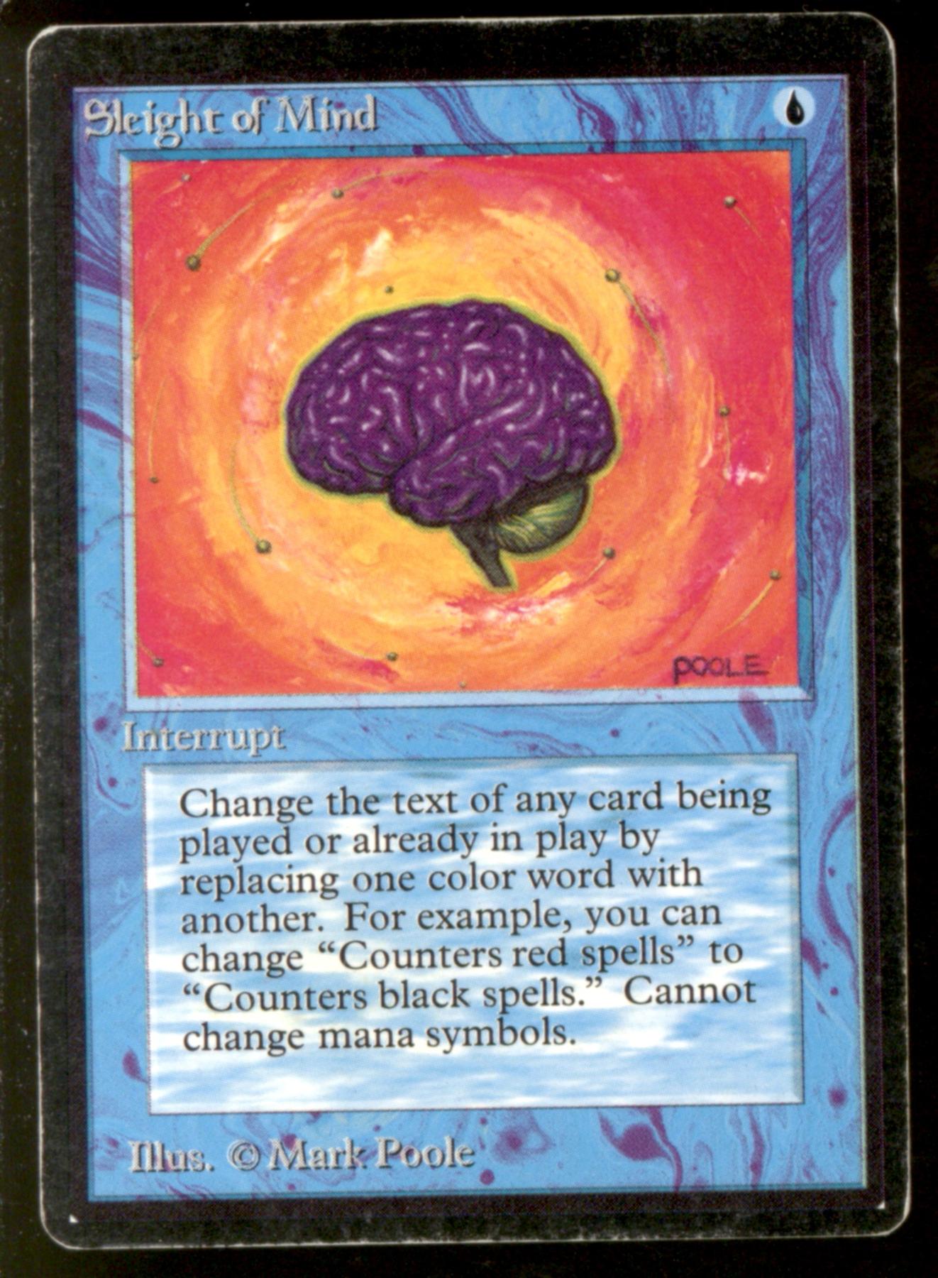Magic the Gathering Beta Sleight of Mind HEAVILY PLAYED (HP) | DA Card ...
