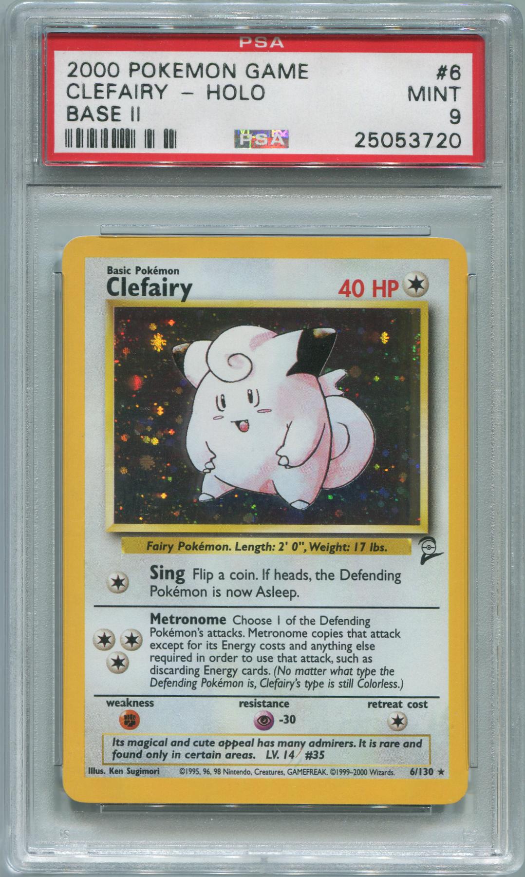 Pokemon Base Set 2 Clefairy 6/130 PSA 9 | DA Card World