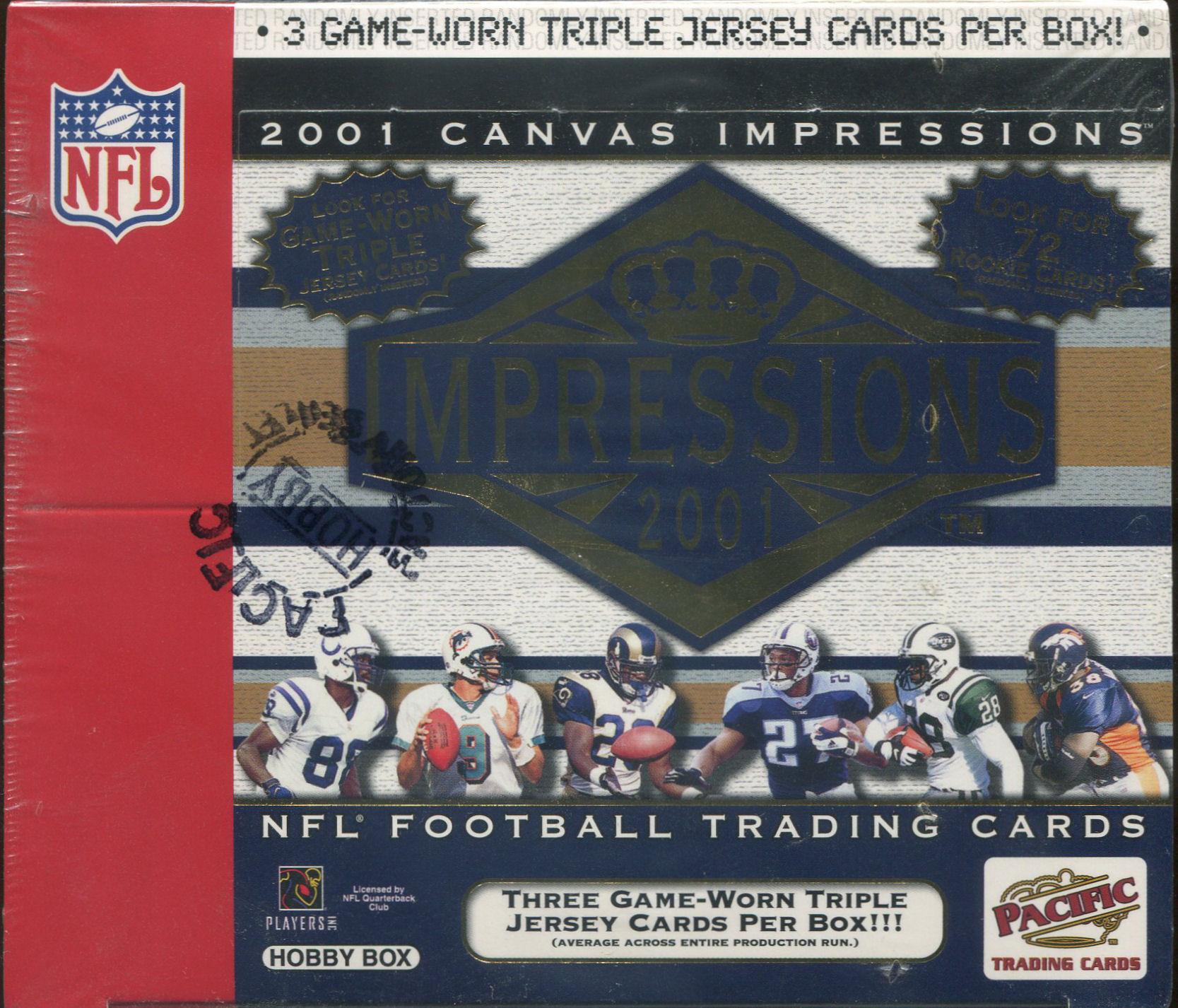 2001 Pacific Canvas Impressions Football Hobby Box | DA Card World