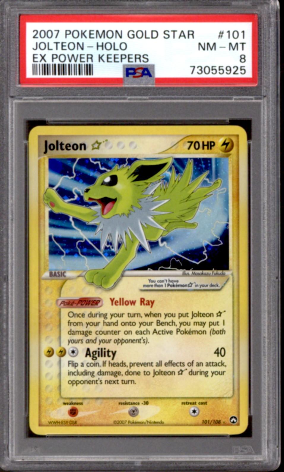 Pokemon EX Power Keepers Jolteon Gold Star 101/108 PSA 8 *925 | DA Card ...