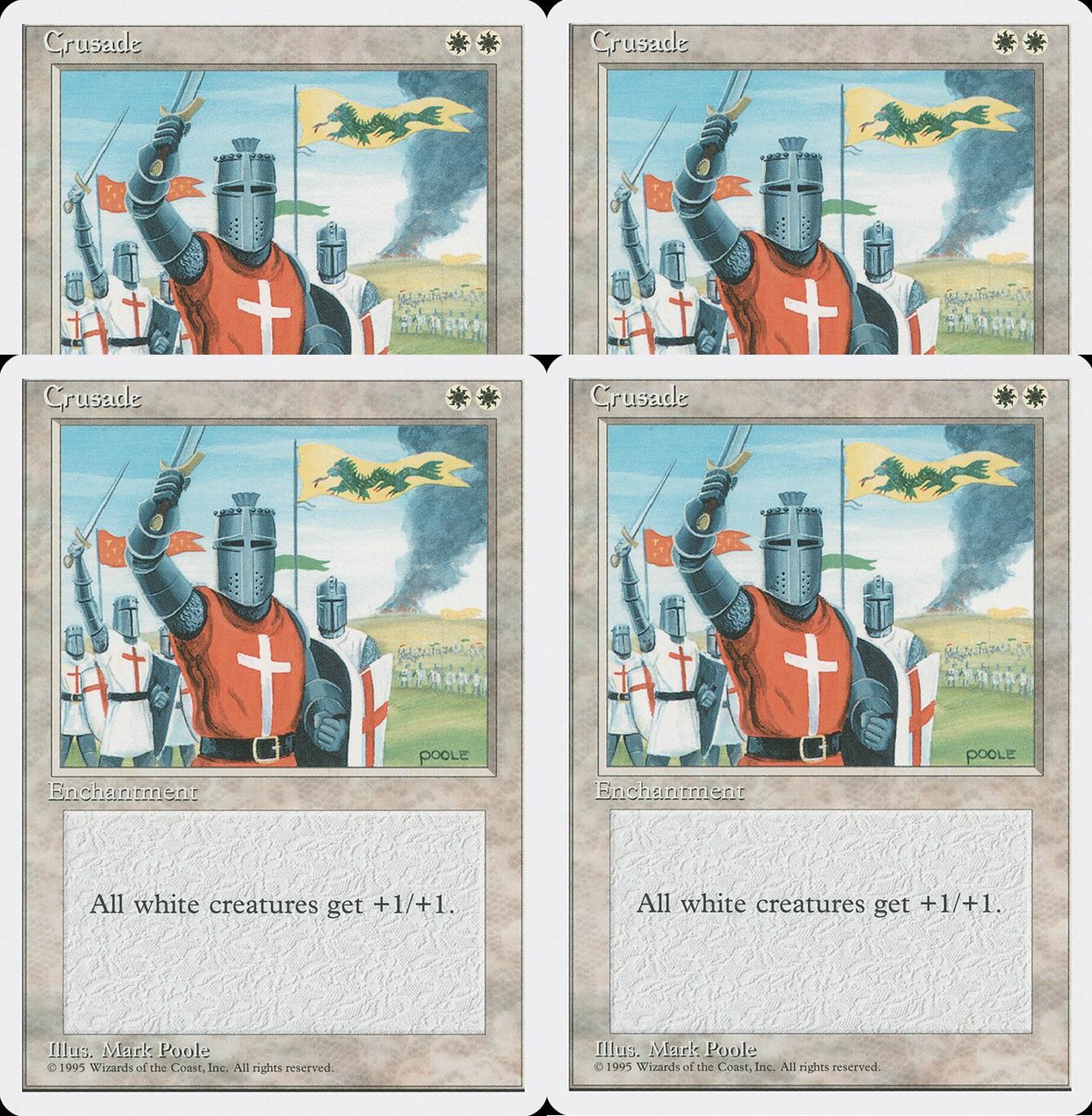 Magic the Gathering 4th Edition Fourth Ed PLAYSET 4x Crusade x4 NEAR ...