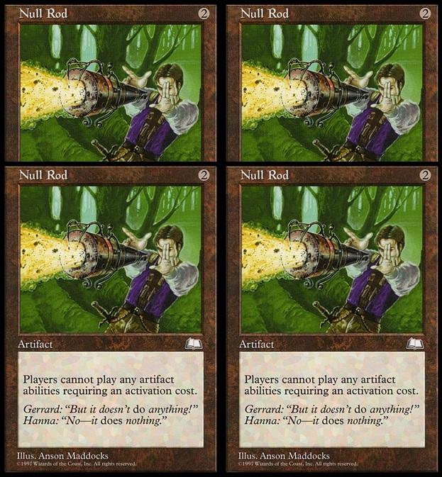 Magic the Gathering Weatherlight 4x PLAYSET Null Rod - NEAR MINT (NM ...