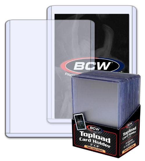 BCW 3x4 Thick 59pt. Toploader 25-Count Pack | DA Card World