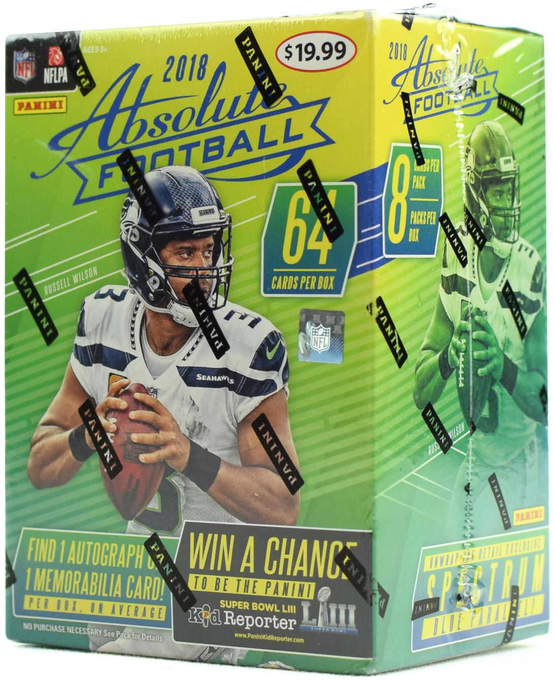 2018 Panini Absolute Football 8-Pack Blaster Box | DA Card World