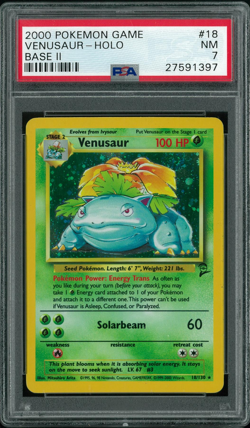 Pokemon Base Set 2 Venusaur 18/130 PSA 7 | DA Card World