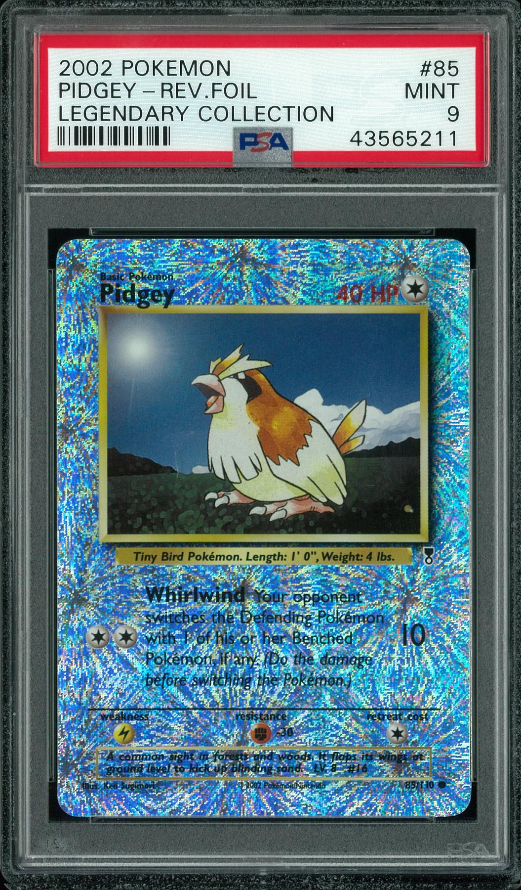Pokemon Legendary Collection Reverse Holo Foil Pidgey 85/110 PSA 9 | DA ...