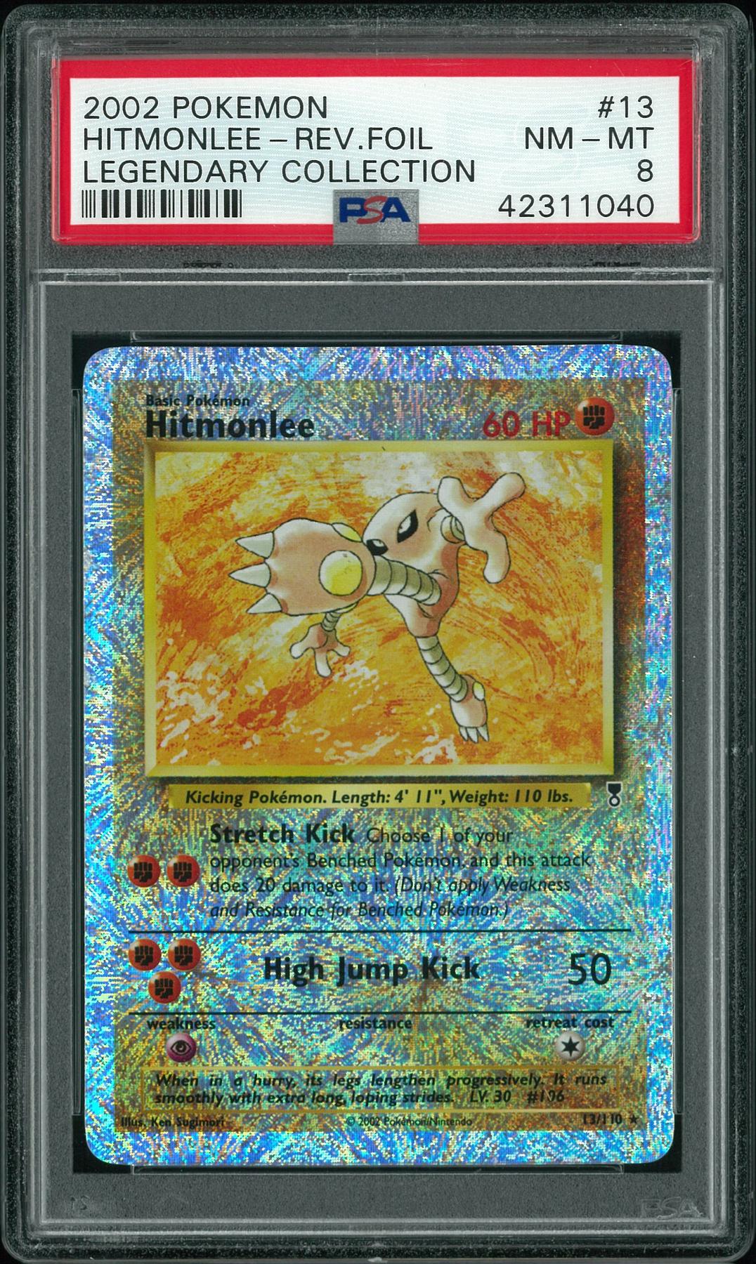 Pokemon Legendary Collection Reverse Holo Foil Hitmonlee 13/110 PSA 8 ...