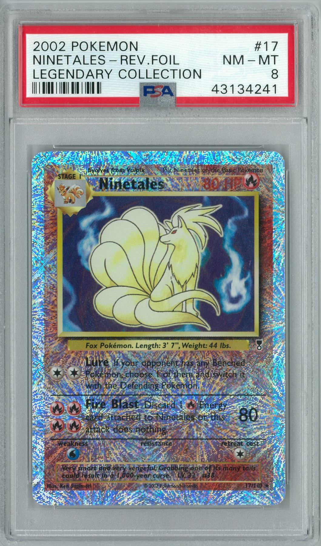 Pokemon Legendary Collection Reverse Holo Foil Ninetales 17/110 PSA 8 ...