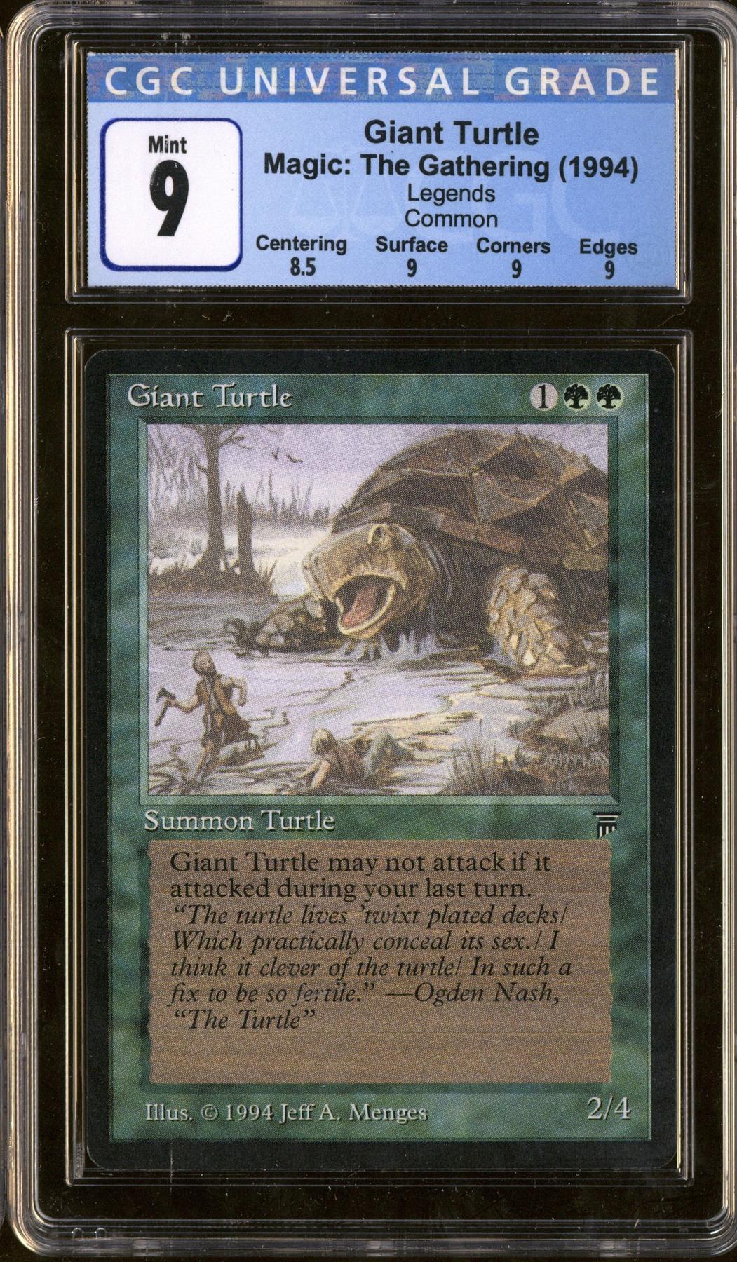 Magic the Gathering Legends Giant Turtle CGC 9 | DA Card World