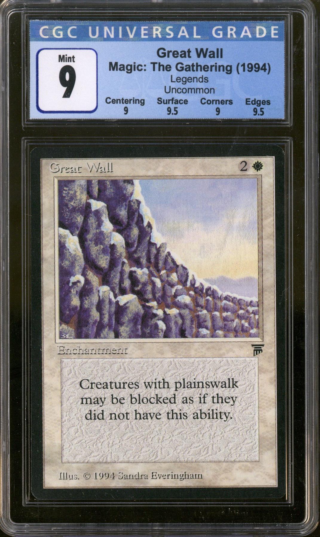 Magic the Gathering Legends Great Wall CGC 9 Q++ | DA Card World