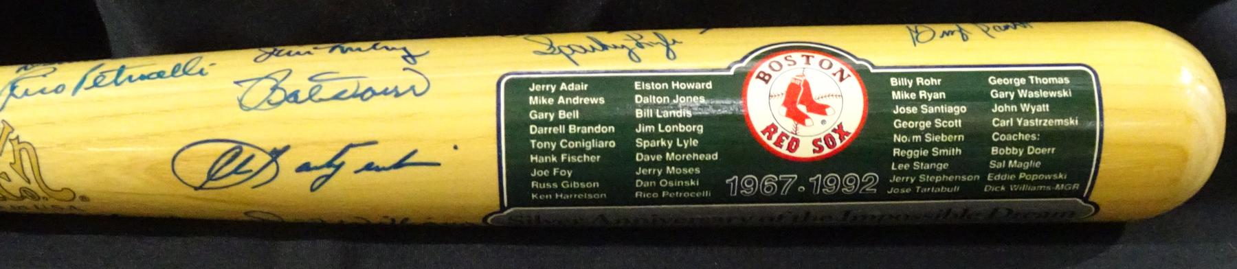 Multi-Signed Red Sox Silver Anniversary of the Impossible Dream Auto ...