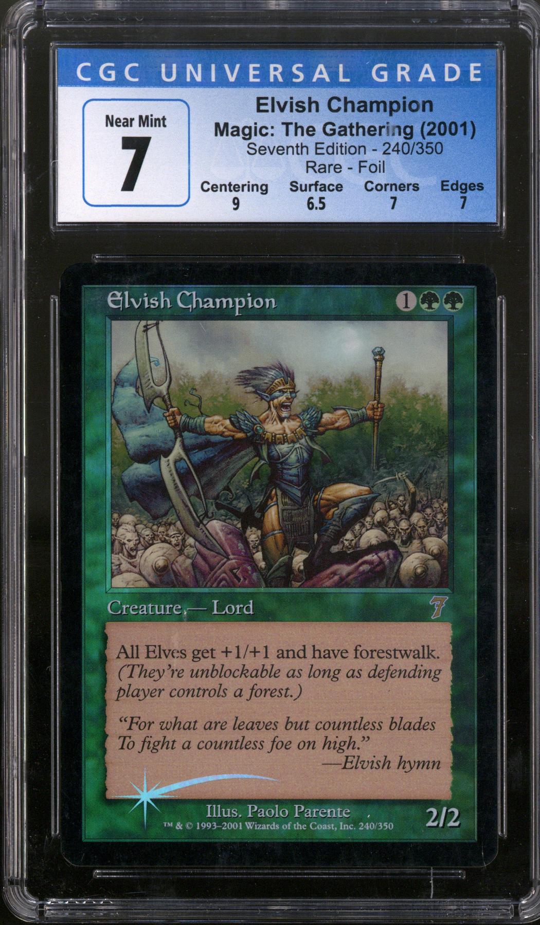 Magic the Gathering 7th Seventh Edition Elvish Champion FOIL CGC 7 ...