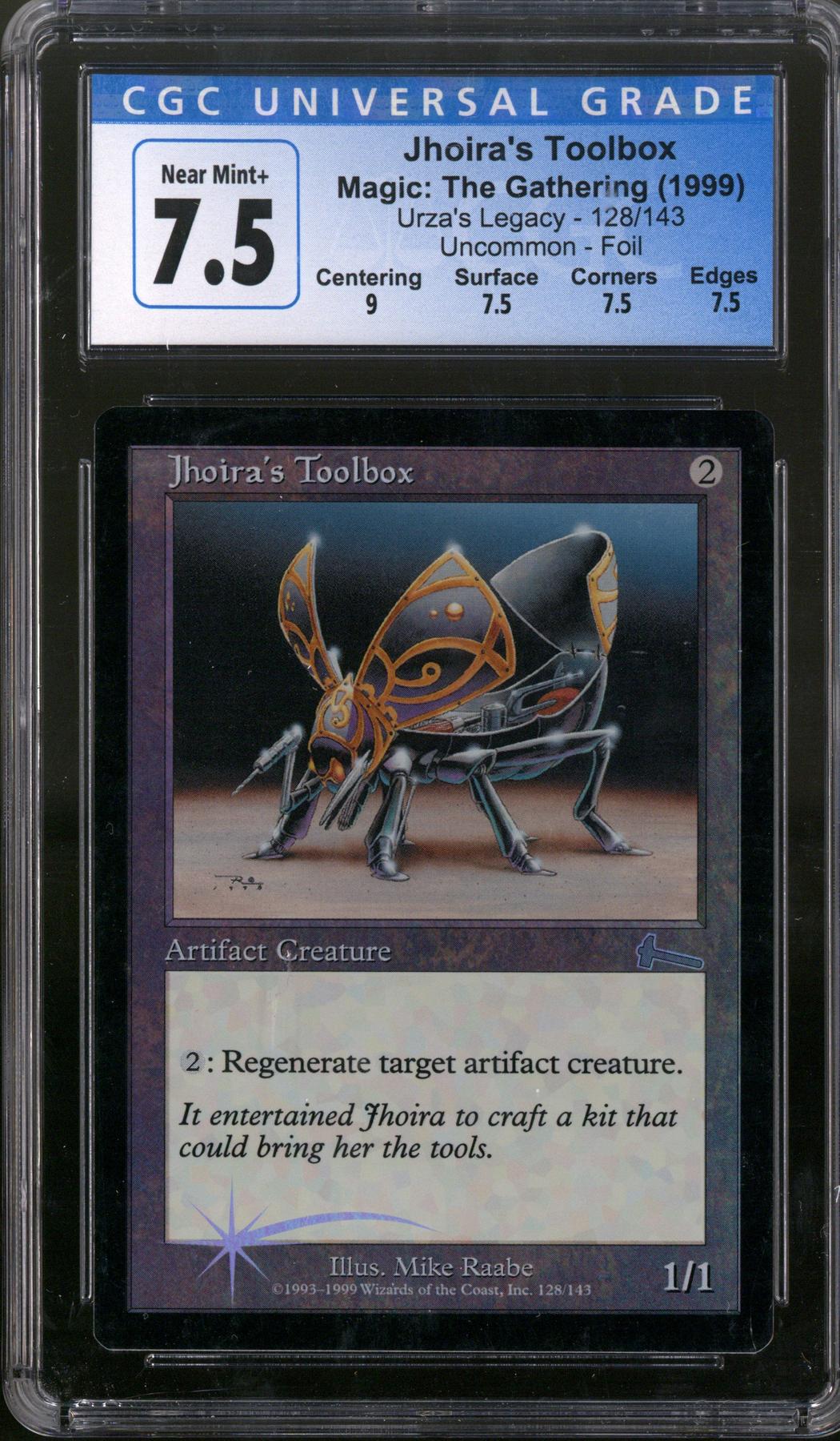 Magic the Gathering Urza's Legacy FOIL Jhoira's Toolbox CGC 7.5 LIGHTLY ...