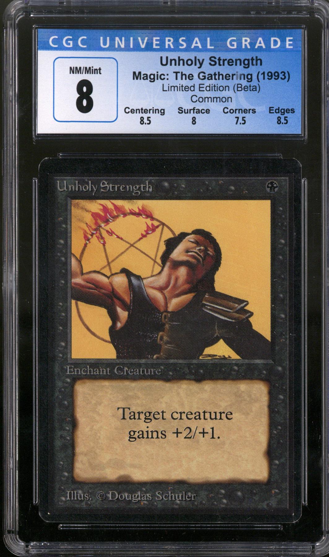 Magic the Gathering Beta Unholy Strength CGC 8 *324 NEAR MINT NM | DA ...