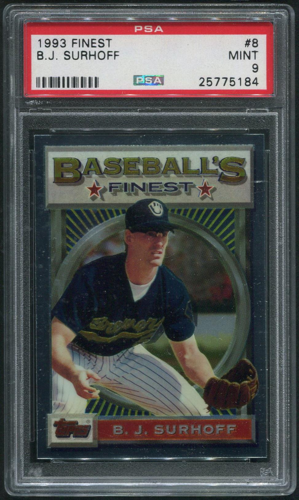 1993 Topps Finest Baseball #8 BJ Surhoff PSA 9 (MINT) | DA Card World