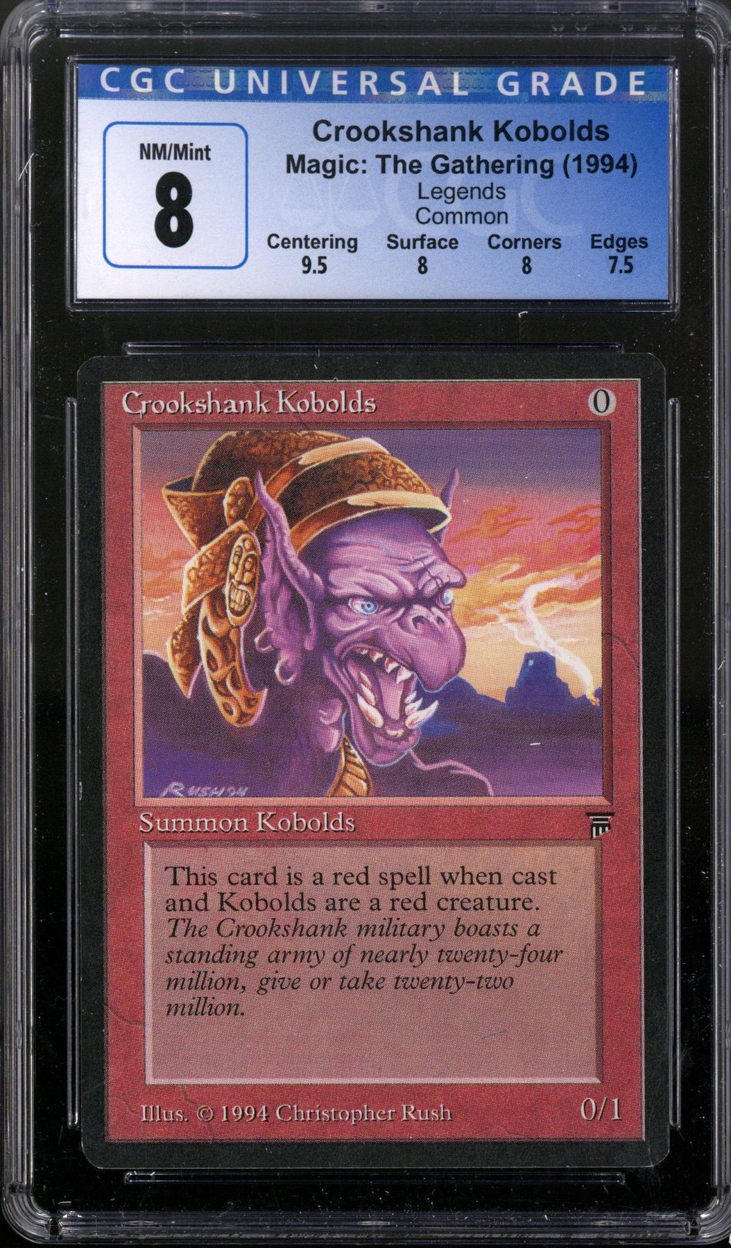 Magic the Gathering Legends Crimson Kobolds CGC 8 NEAR MINT NM | DA ...