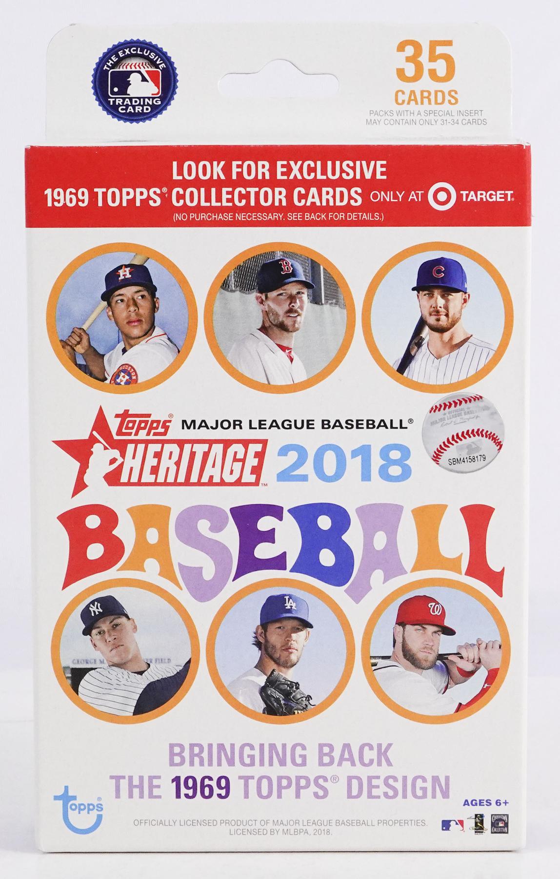 2018 Topps Heritage Baseball Hanger Box (1969 Topps Collector Cards ...