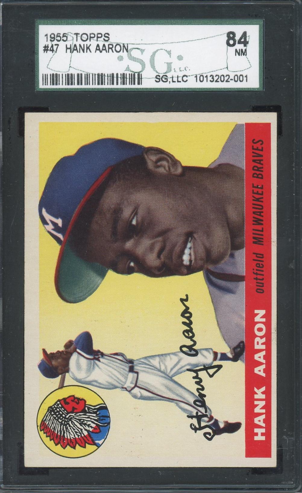 1955 Topps #47 Hank Aaron SGC 84 *2001 (Reed Buy) | DA Card World