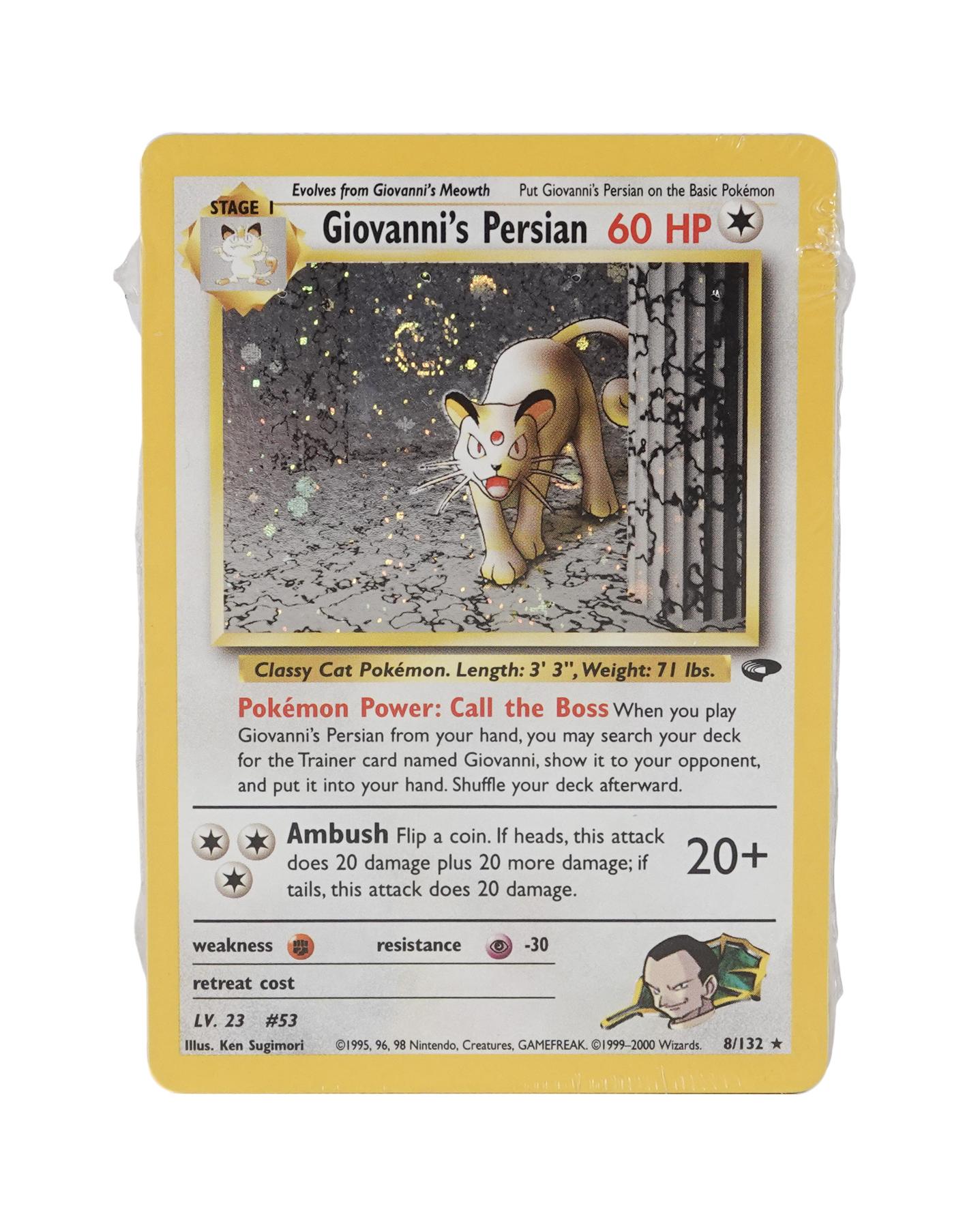 WOTC Pokemon Gym Challenge Theme Deck Giovanni (Sealed) - Deck Only ...