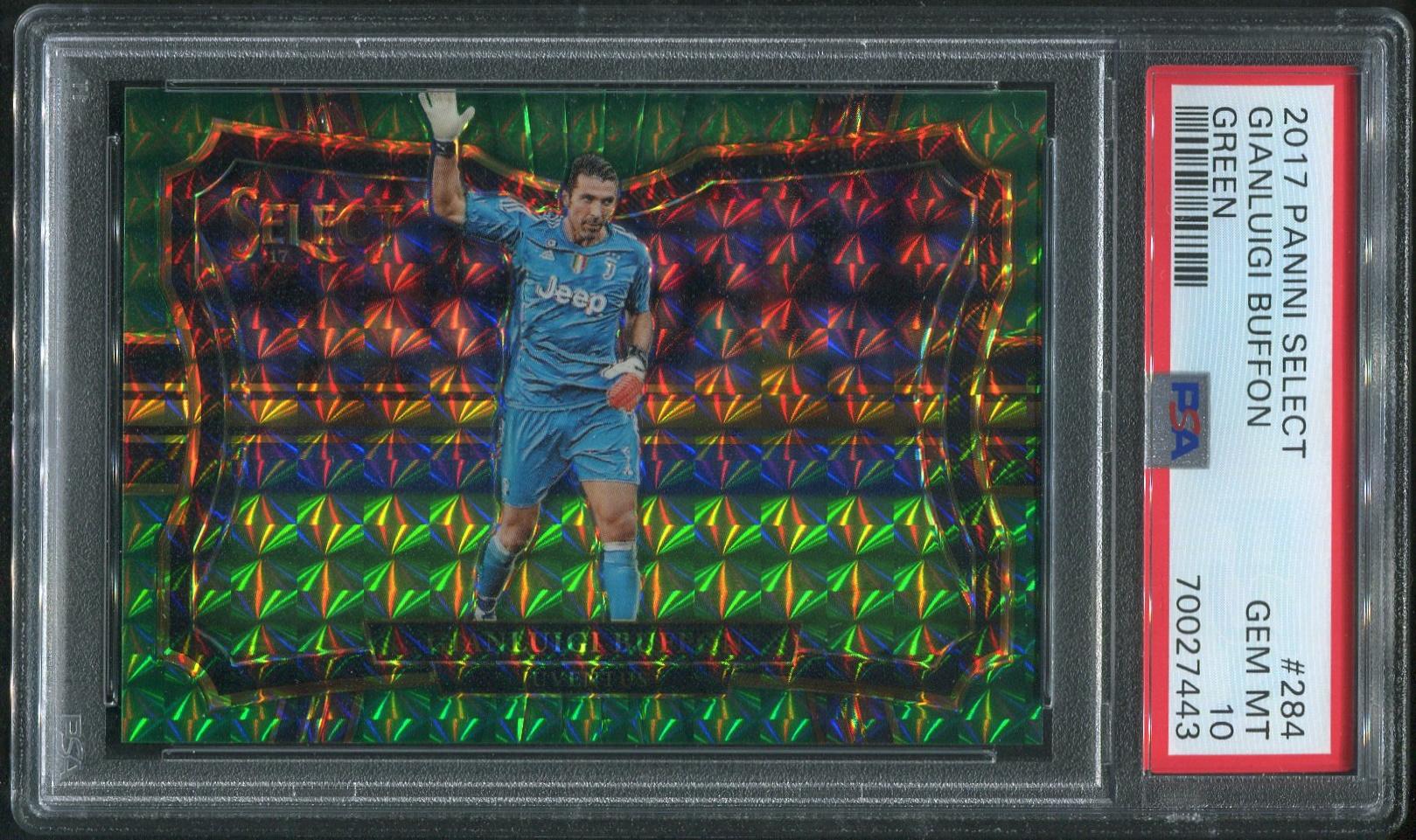 2017 Select Soccer #284 Gianluigi Buffon Prizms Green #4/5 PSA 10 (GEM ...