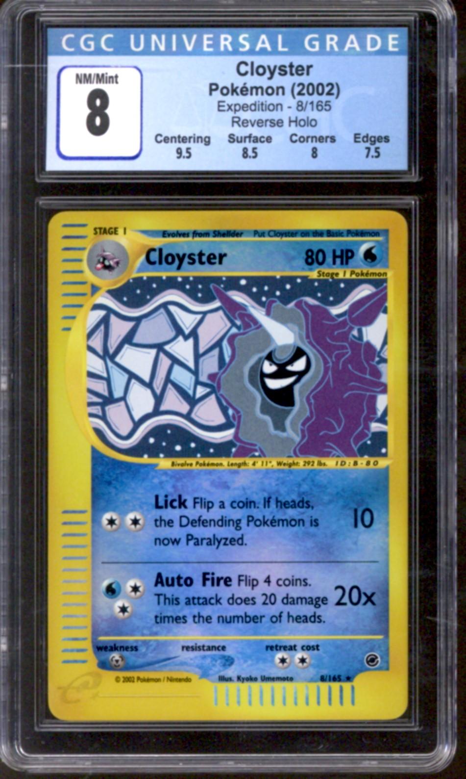 Pokemon Expedition Reverse Foil Cloyster 42/165 CGC 8 | DA Card World