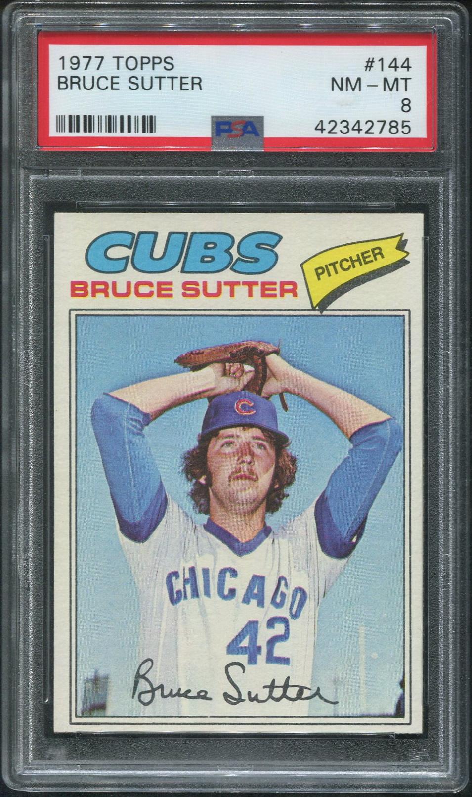 1977 Topps Baseball #144 Bruce Sutter Rookie PSA 8 (NM-MT) | DA Card World
