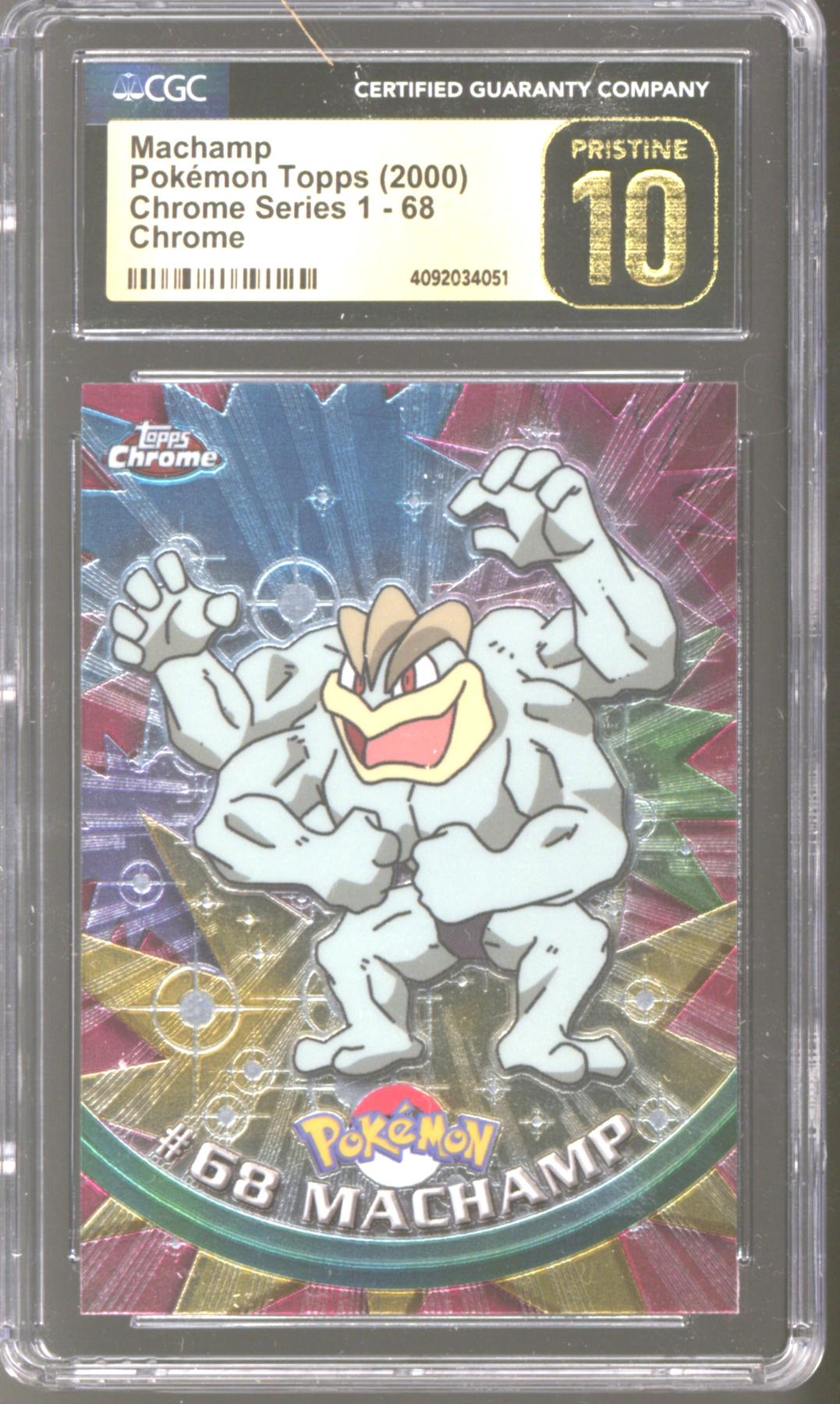 Pokemon Topps TV Chrome Machamp #68 CGC 10 PRISTINE BLACK LABEL POP 10 | DA Card World