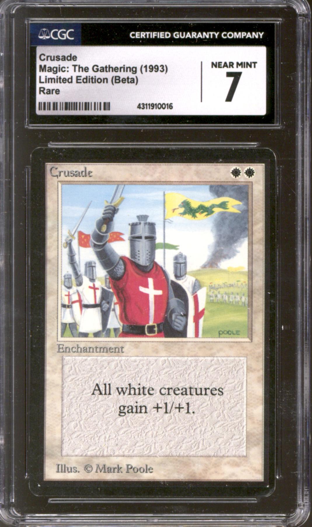 Magic the Gathering Beta Crusade CGC 7 NEAR MINT NM Disavowed Card | DA Card World