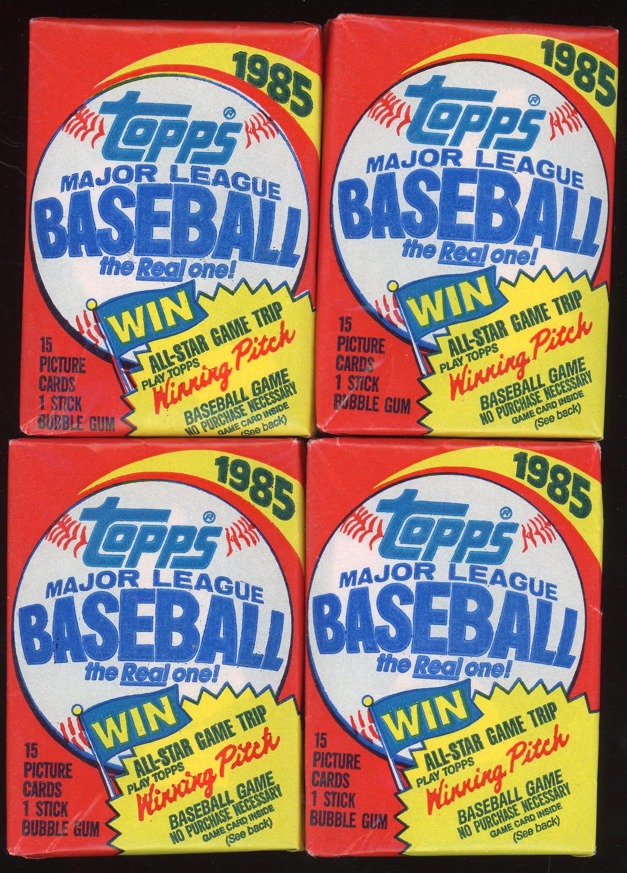 1985 Topps Baseball Wax Pack Lot (4-packs) (Reed Buy) | DA Card World