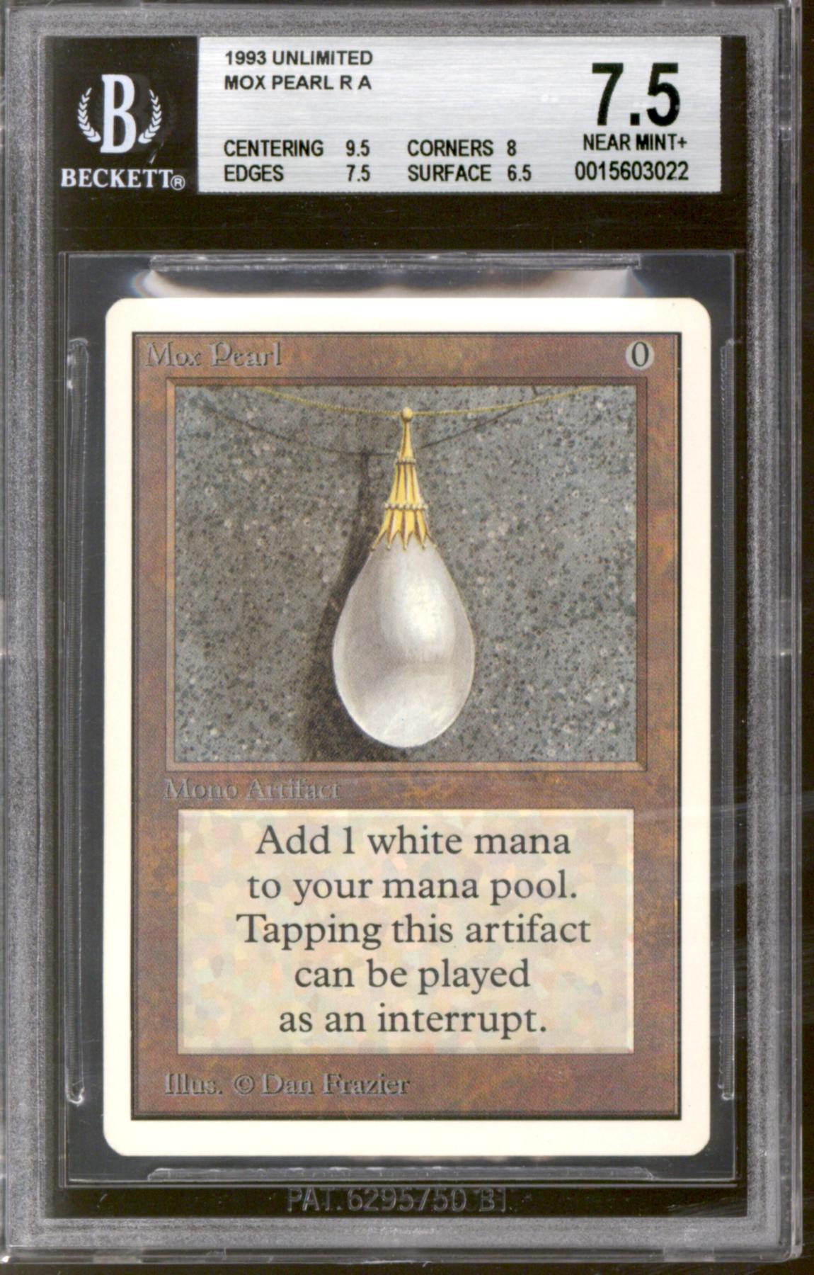 Magic the Gathering Unlimited Mox Pearl BGS 7.5 (9.5, 8 ,7.5 ,6.5) NEAR ...