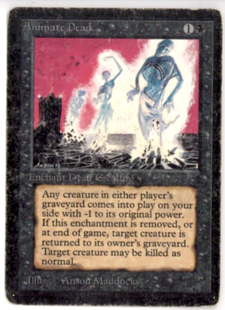 Magic the Gathering Beta Animate Dead HEAVILY PLAYED (HP) | DA Card World