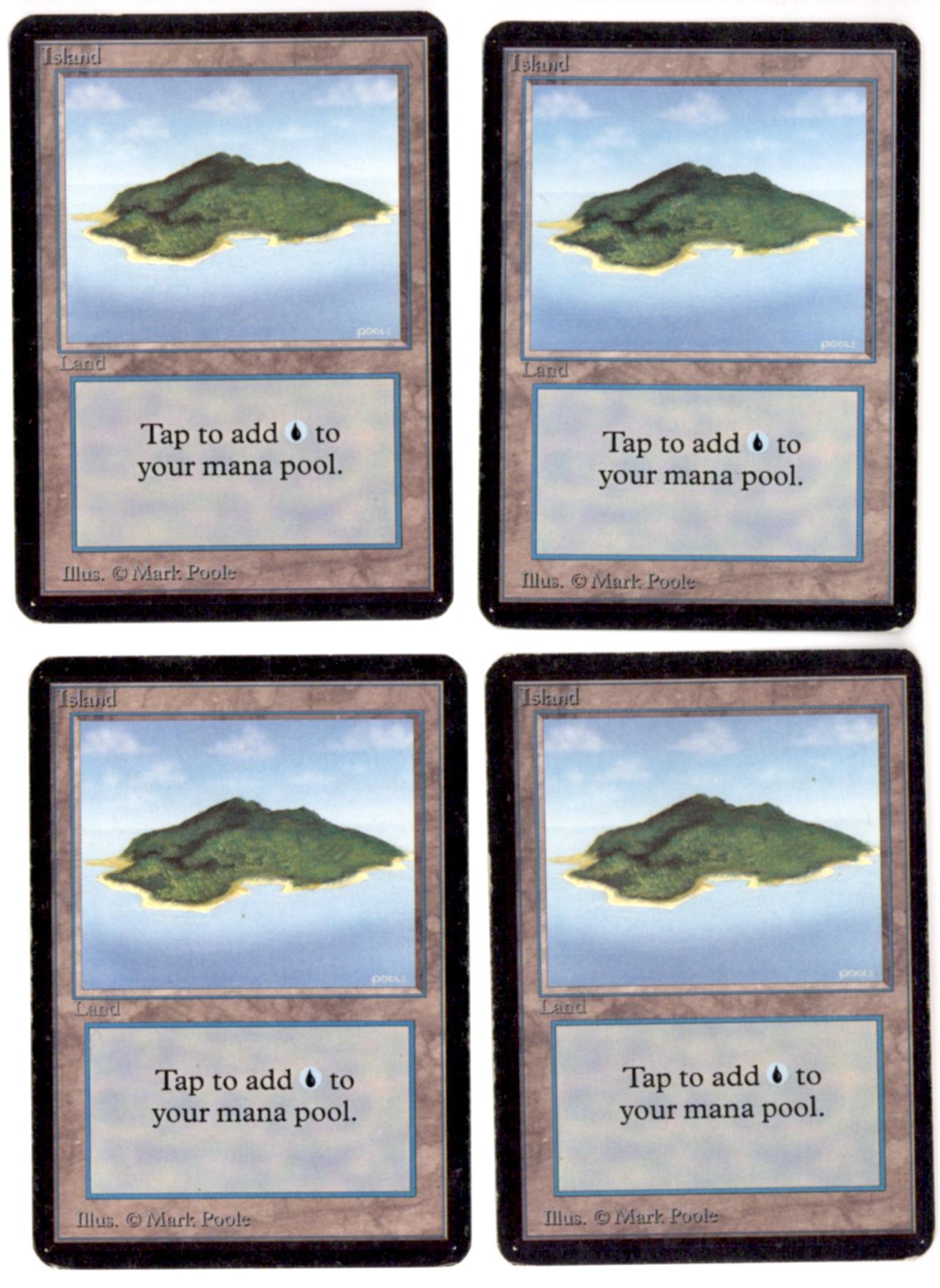 Magic the Gathering Alpha Island (B) x4 HEAVILY PLAYED (HP) | DA Card World