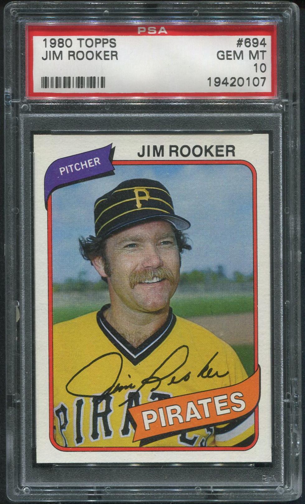 1980 Topps Baseball #694 Jim Rooker PSA 10 (GEM MT) | DA Card World