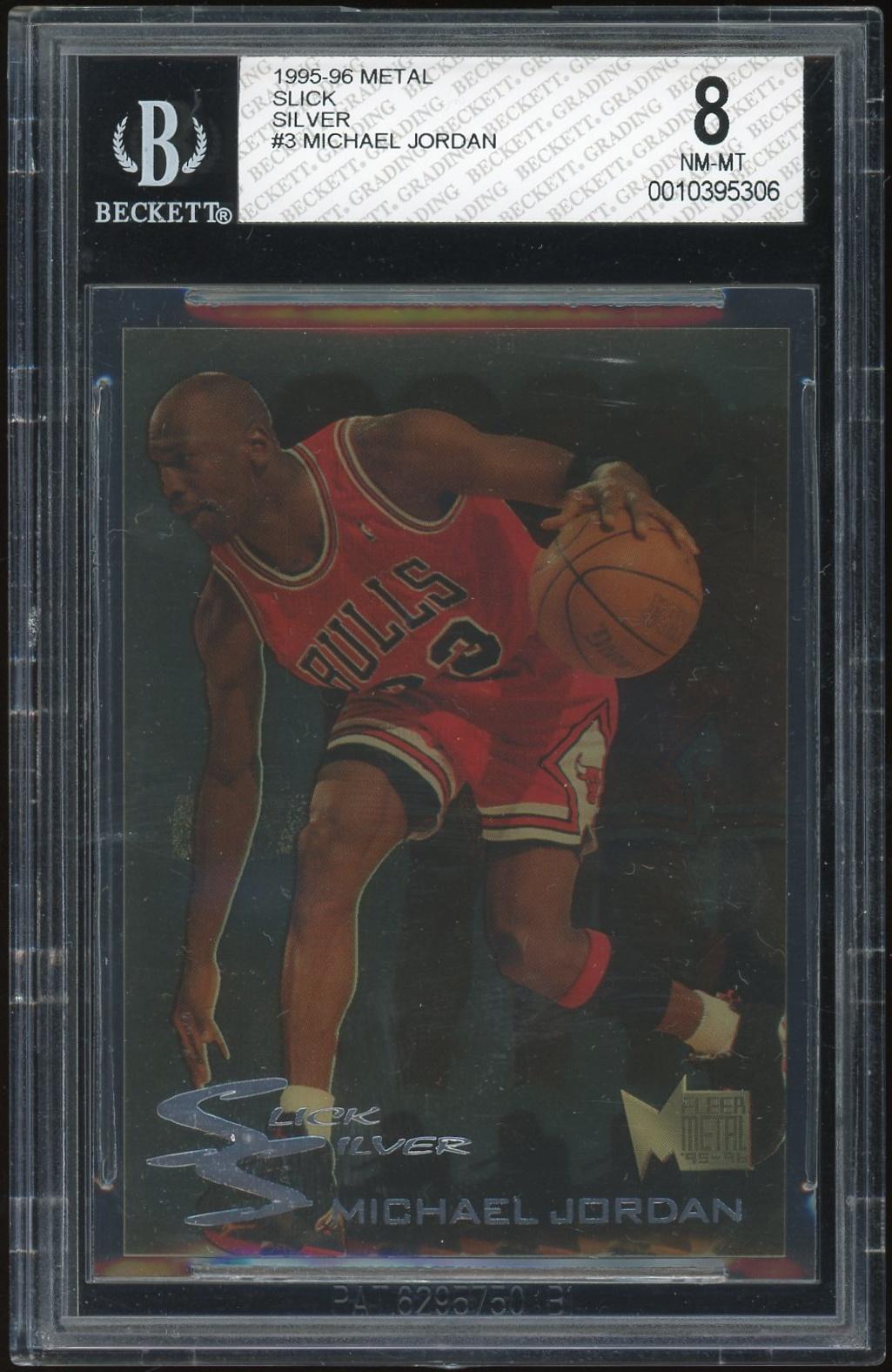 1995/96 Metal Slick Sliver #3 Michael Jordan BGS 8 *5306 (Reed Buy ...