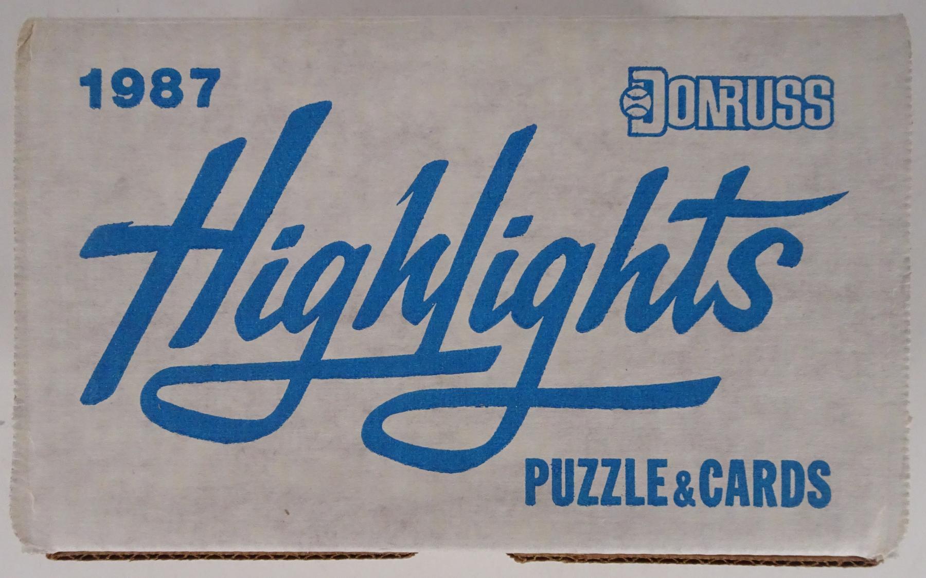 1987 Donruss Highlights Baseball Factory Set Box (15 Sets) (reed Buy