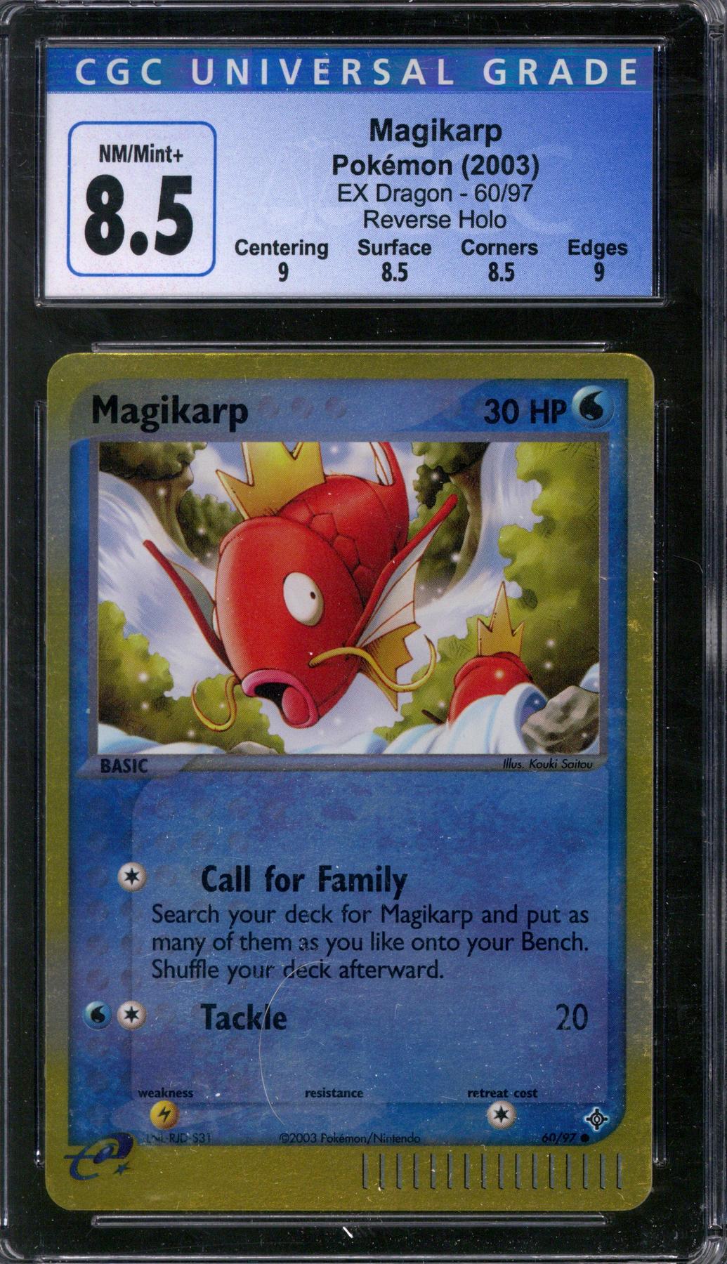 Pokemon Ex Dragon Reverse Holo Magikarp 60/97 CGC 8.5 | DA Card World